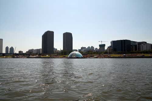 Floating Stage Seoul design, Han River building - e-architect