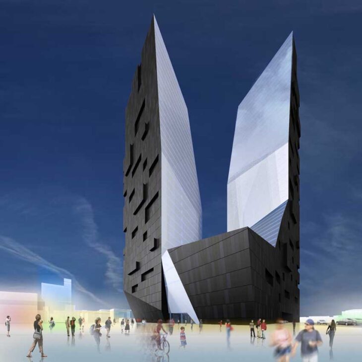 Carbon Pillars Katowice: Silesia Building, Poland - e-architect