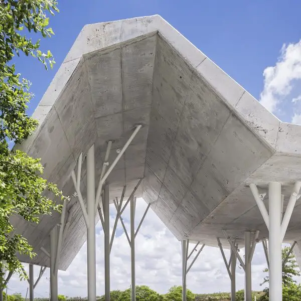 Open Sided Shelter in Pardesia, Concrete Structure - e-architect