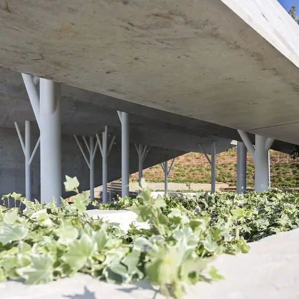 Open Sided Shelter in Pardesia, Concrete Structure - e-architect