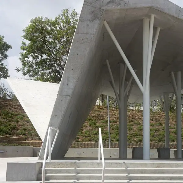 Open Sided Shelter in Pardesia, Concrete Structure - e-architect