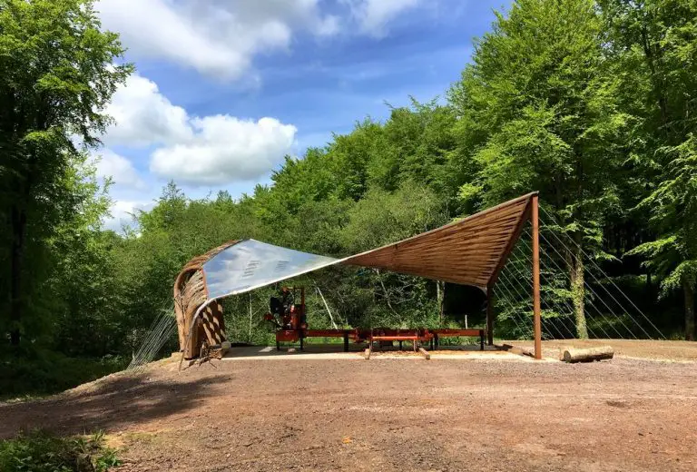 Sawmill Shelter AA Hooke Park Building - e-architect