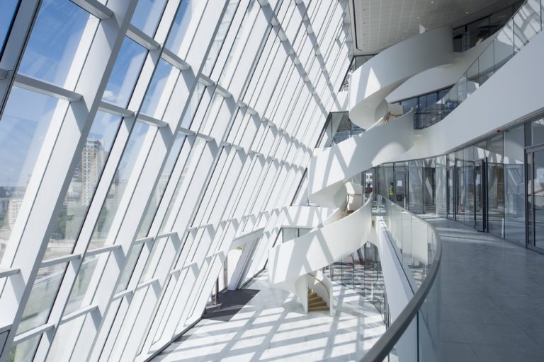 Staircase at One Bank Street London - e-architect