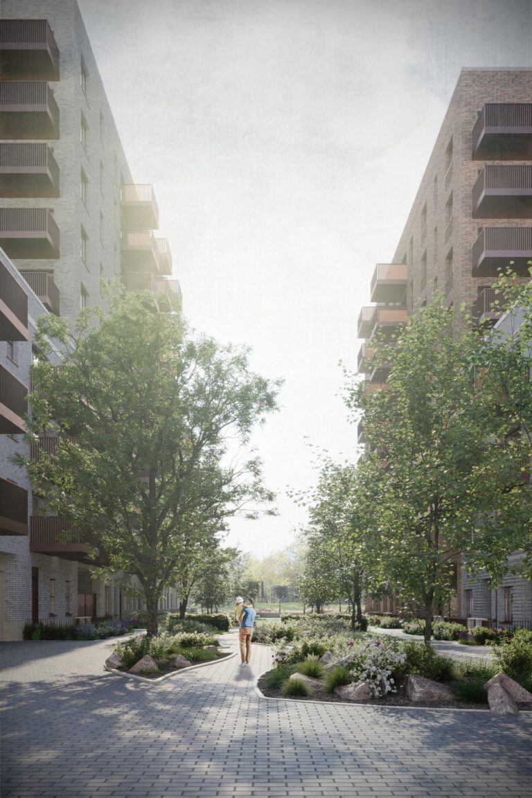 Clayton Road canalside homes in Hayes - e-architect