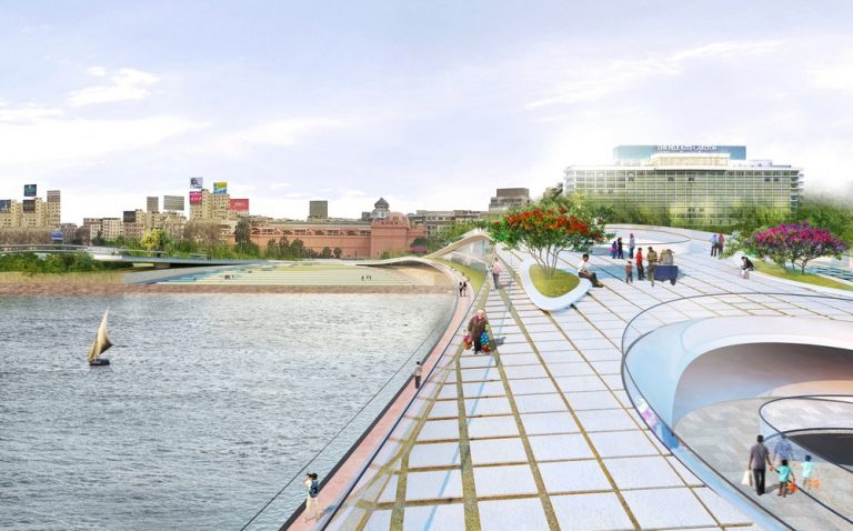 Living Pedestrian Bridge Over The Nile, Cairo - e-architect