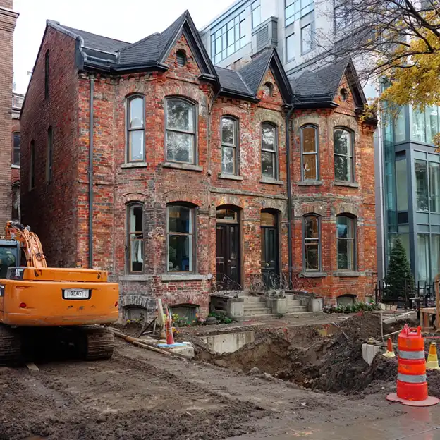 Heritage house underpinning with zero street closure in Toronto - e ...