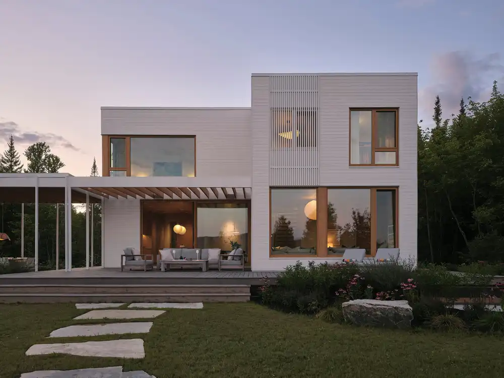 Lake Archambault Beach House Quebec - e-architect